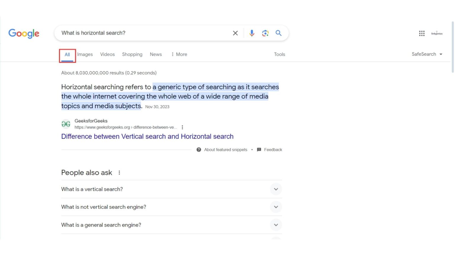 What is Vertical and Horizontal Search? - Link Genius