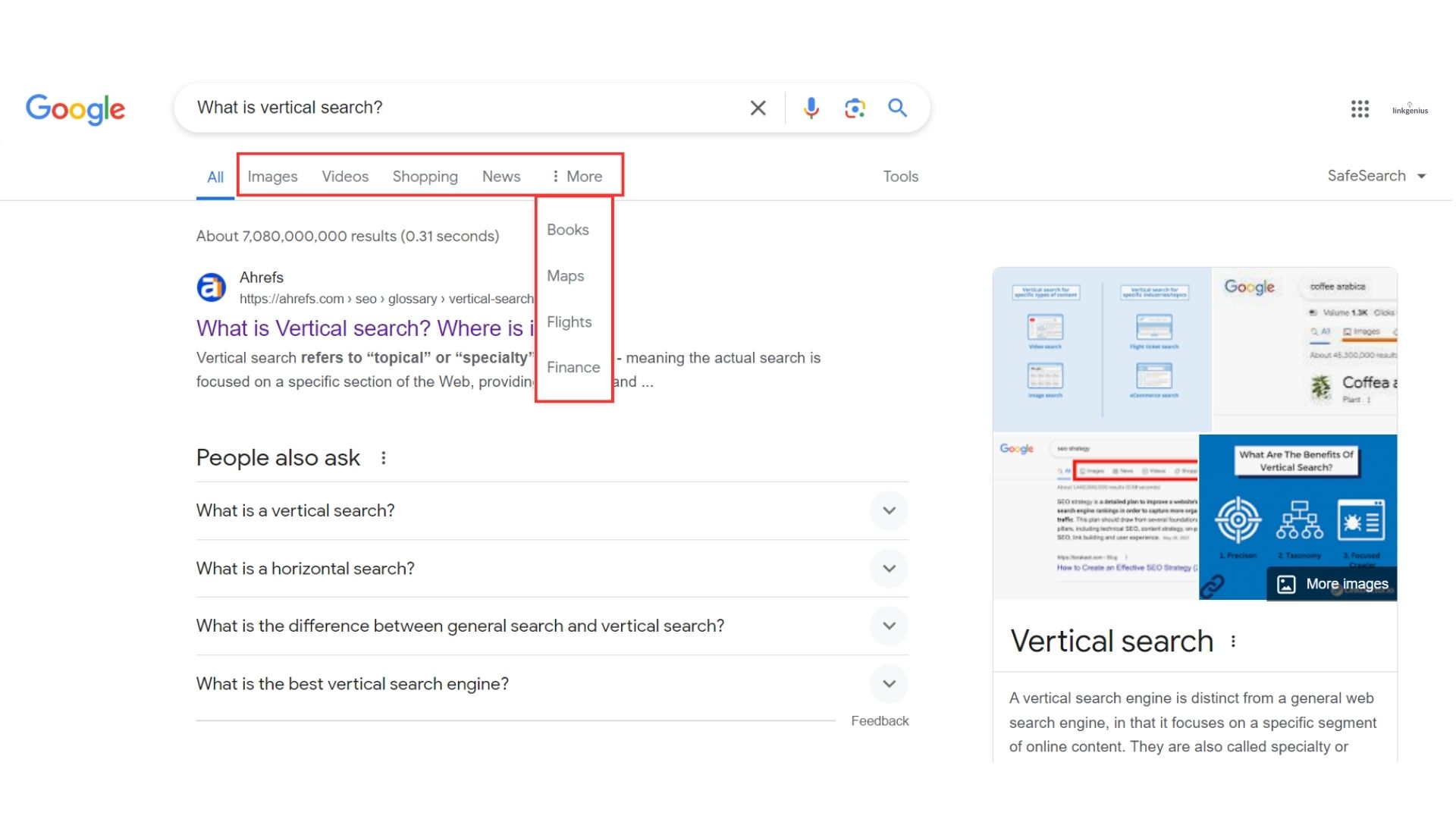 What is Vertical and Horizontal Search? - Link Genius