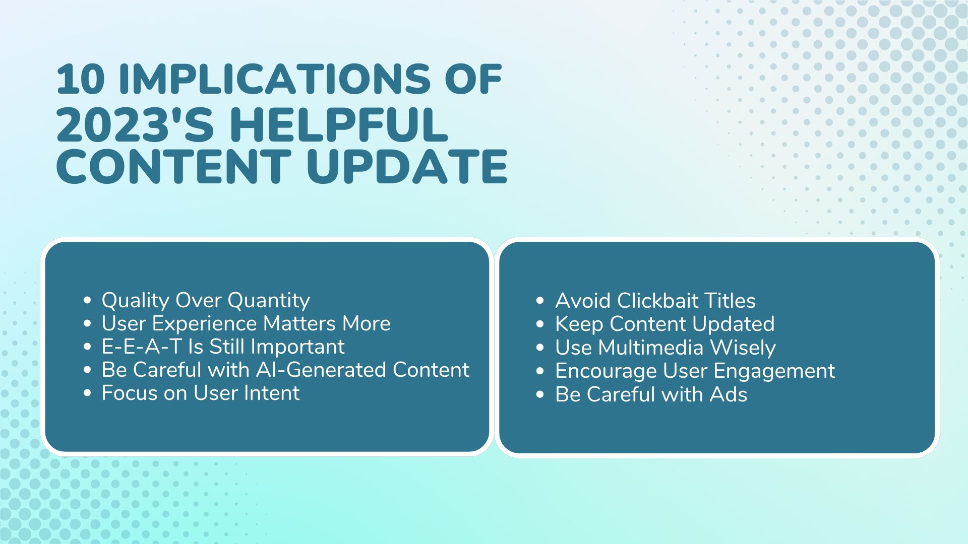 10 Implications of 2023's Helpful Content Update - Link Genius
